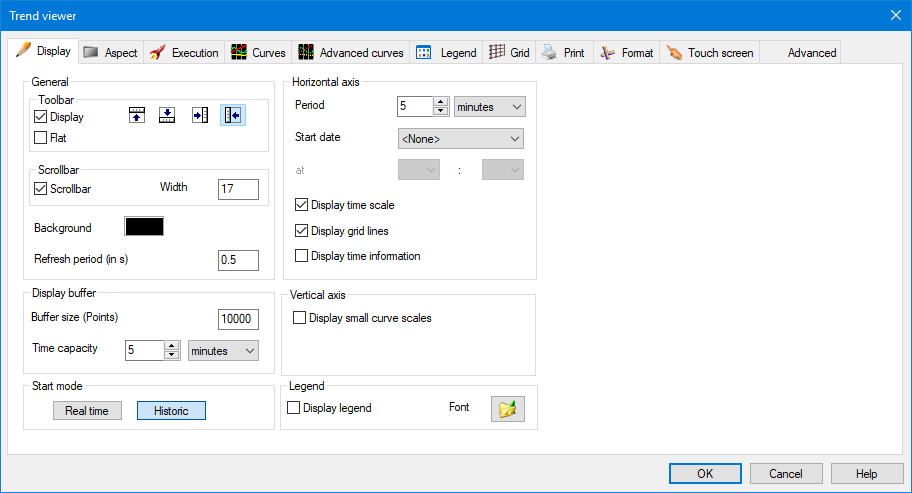 Creating a Trend Viewer and configuring the main features