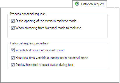 Configuring the Trend Viewer historical request