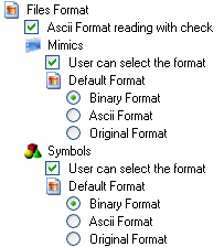 File format options