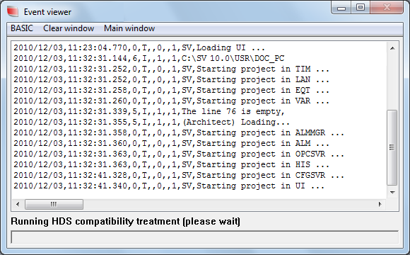 Automatic migration at PcVue startup