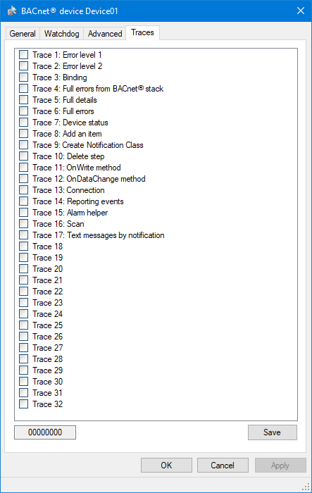 BACnet device traces