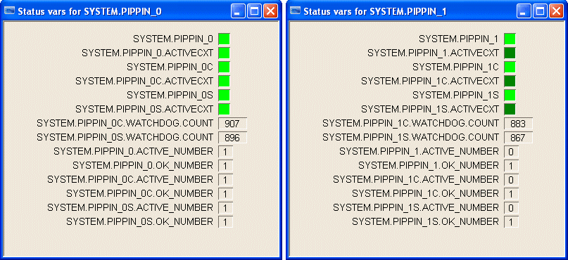 Using the network status variables