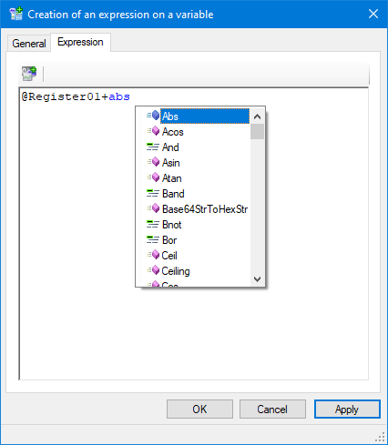 How to add an expression template or expression on variable