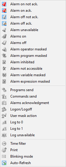 Using the context menu