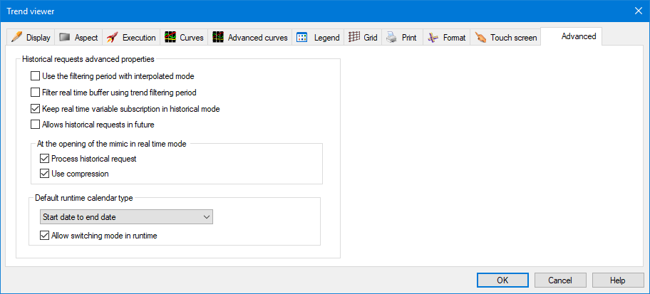 Configuring the advanced features