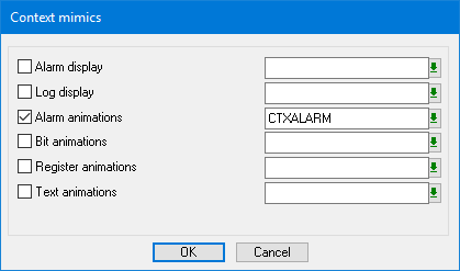 Context mimic example - alarm management