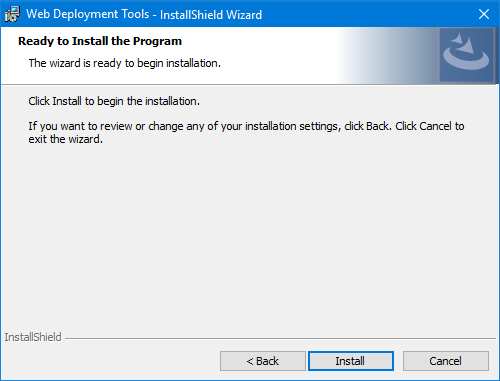 Installing the Web Deployment Tools
