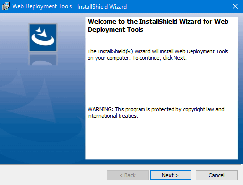 Installing the Web Deployment Tools