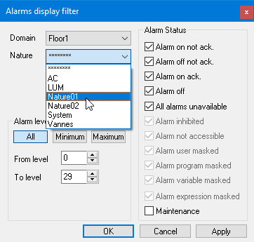 Using GPCONF.DAT to Create Alarm and Log Viewer Filters