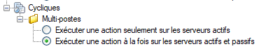 Paramètres des actions cycliques
